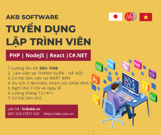 Tuyển dụng - CÔNG TY TNHH LIÊN DOANH PHẦN MỀM AKB SOFTWARE